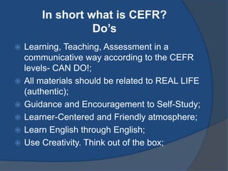 About CEFR.ppt | Free Download