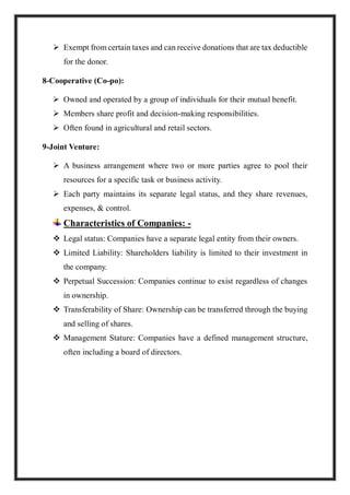 Meaning of Company and Types, Pvt. Ltd & Public ltd Company | PDF