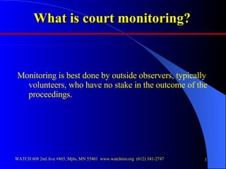 Introduction to Court Monitoring | PPT