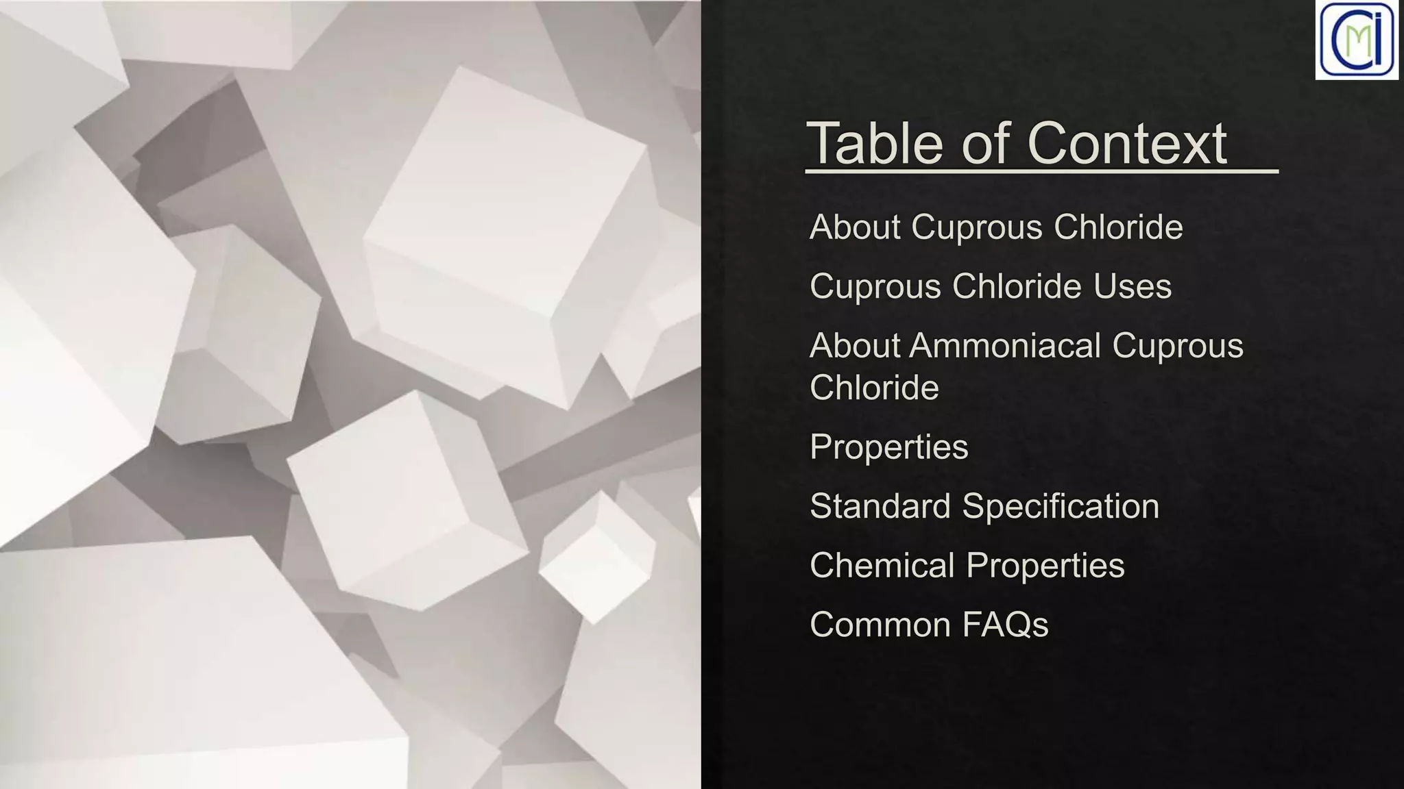 About cuprous chloride and it's formula | PPT