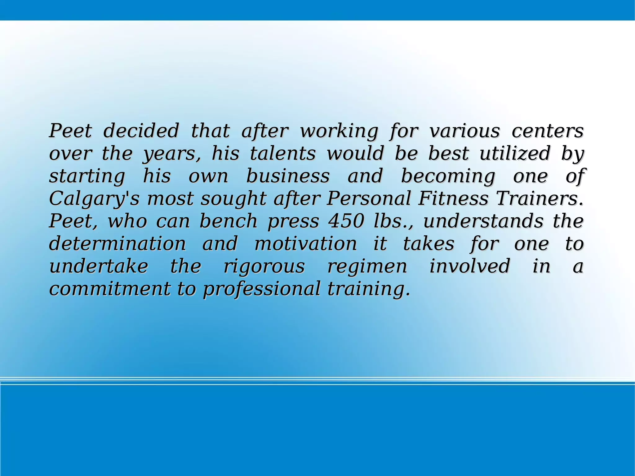 About Dave Peet Calgary | PPT