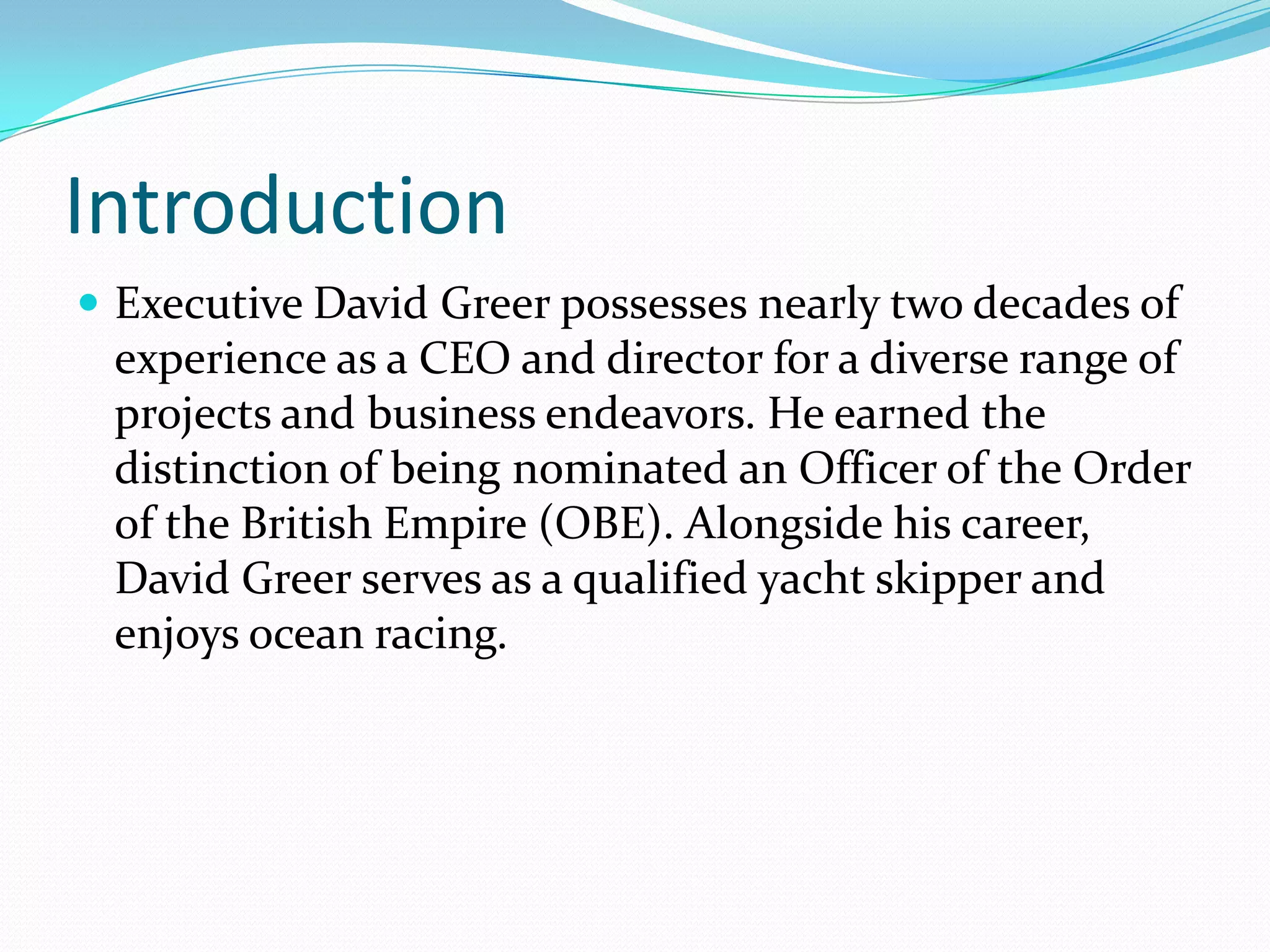 About David Greer | PPTX