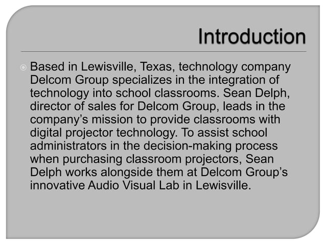 About Delcom Group's Audio Visual Lab | PPT