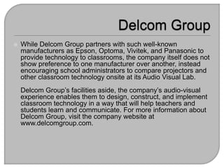 About Delcom Group's Audio Visual Lab | PPT