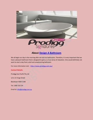 About design a bathroom | DOCX