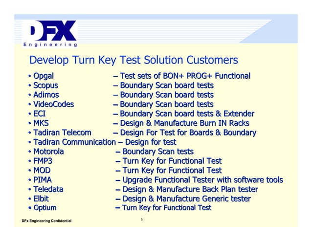 About dfx engineering | PPT