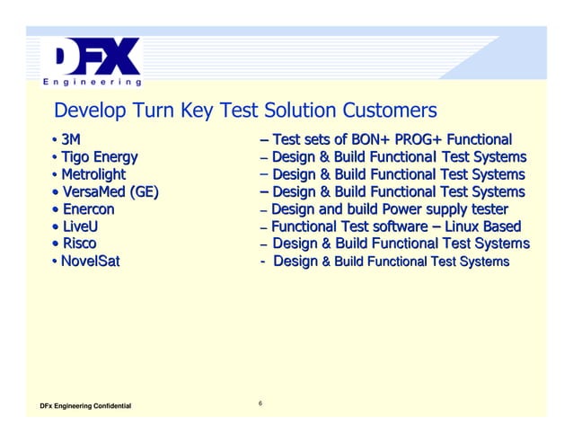 About dfx engineering | PPT