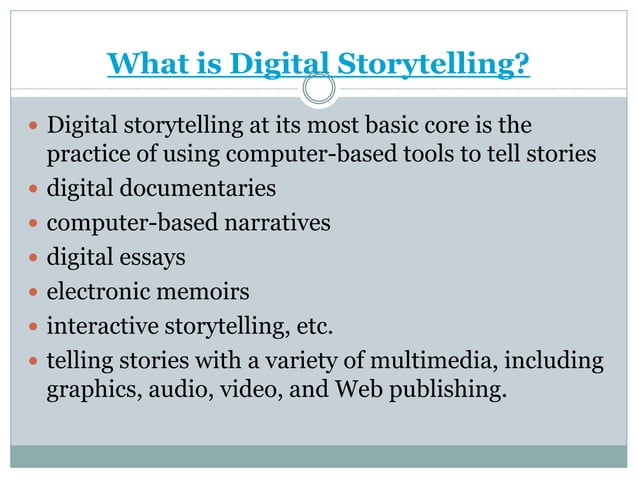 About digital storytelling | PPTX