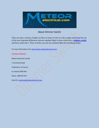 About dimmer switch | DOCX