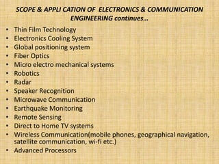 Scope and importance of ECE in engineering and Diploma courses | PPTX