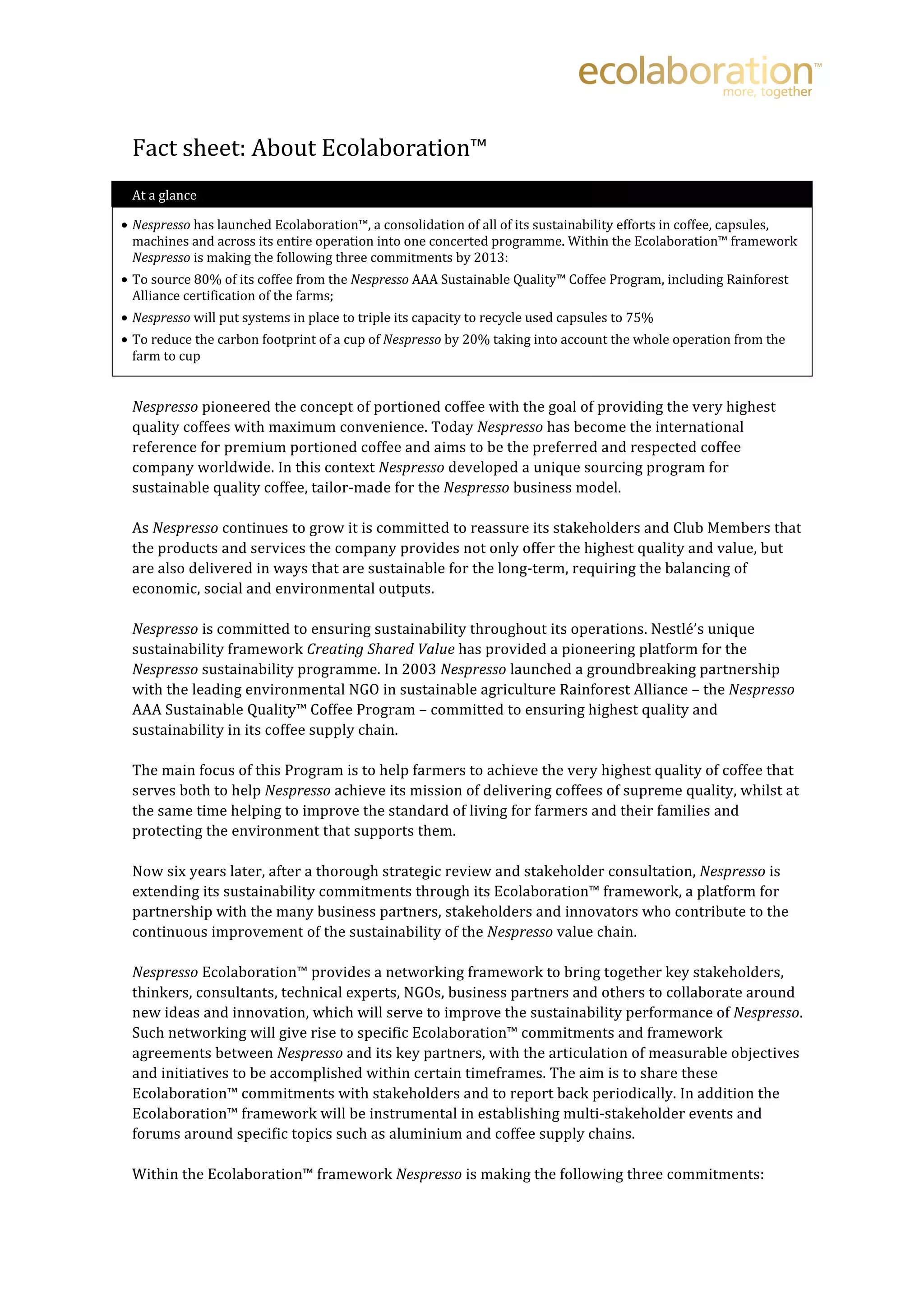 About Ecolaboration | PDF