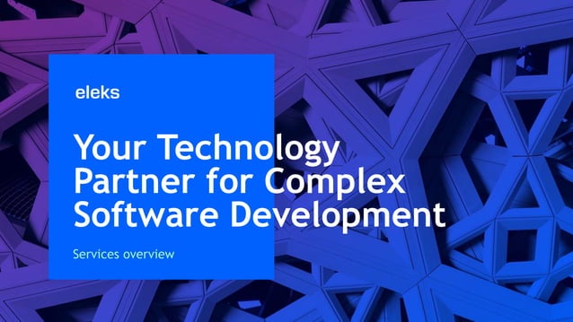 ELEKS company overview | PPT