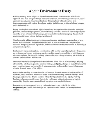 About Environment Essay.pdf