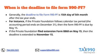 About Form 990-PF | PPTX