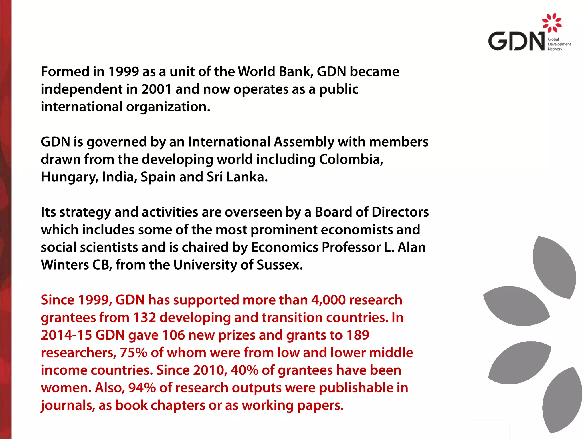 Who is the Global Development Network (GDN)? | PDF