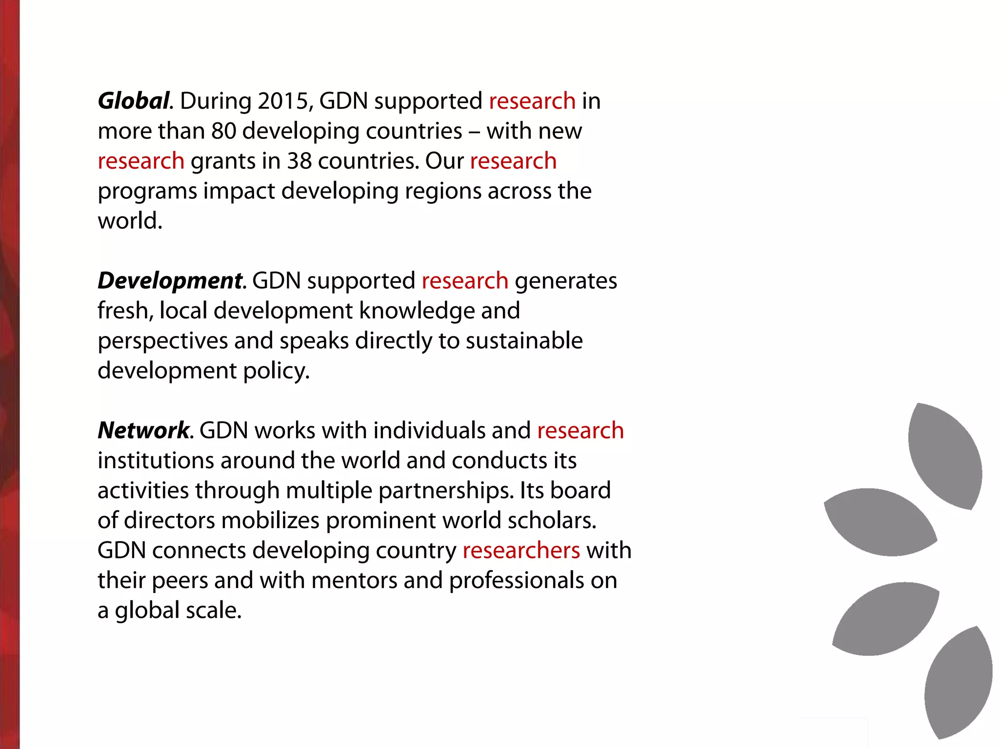 Who is the Global Development Network (GDN)? | PDF