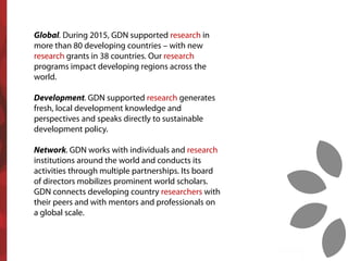 Who is the Global Development Network (GDN)? | PDF