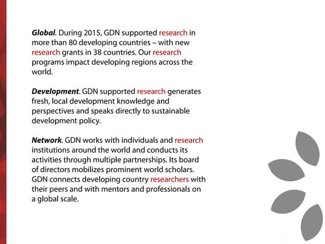 Who is the Global Development Network (GDN)? | PDF
