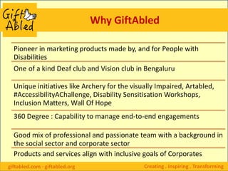 About GiftAbled and our services | PDF