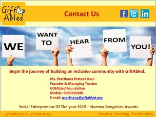 About GiftAbled and our services | PDF
