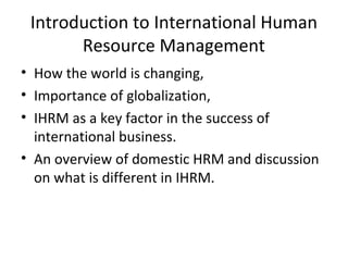 About globalisation and ihrm | PPT