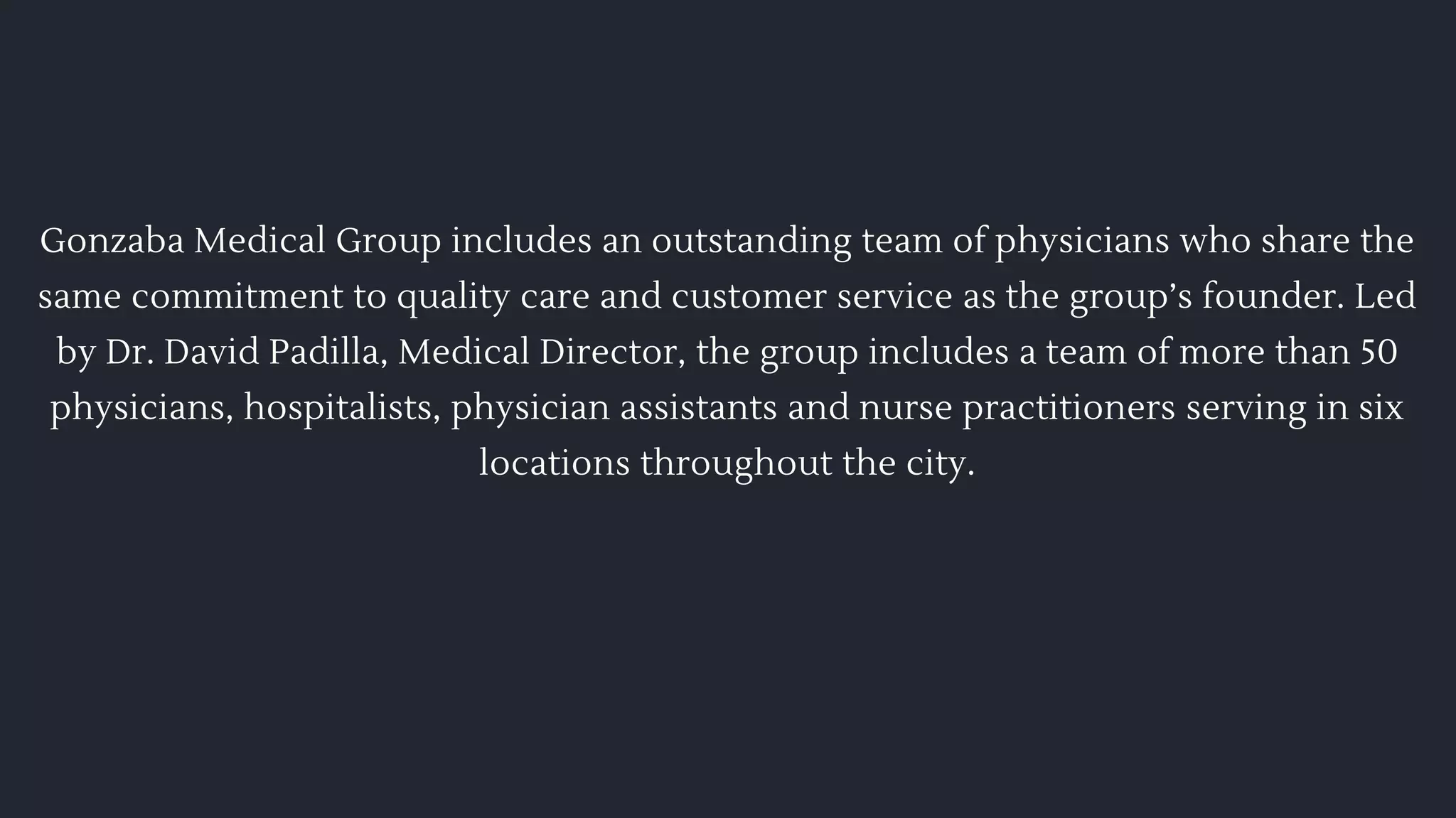 About gonzaba physicians | PPTX