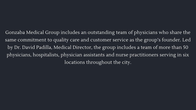 About gonzaba physicians | PPTX