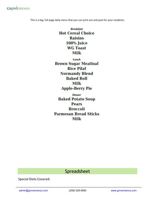 About Grove Menus New[1] | DOC