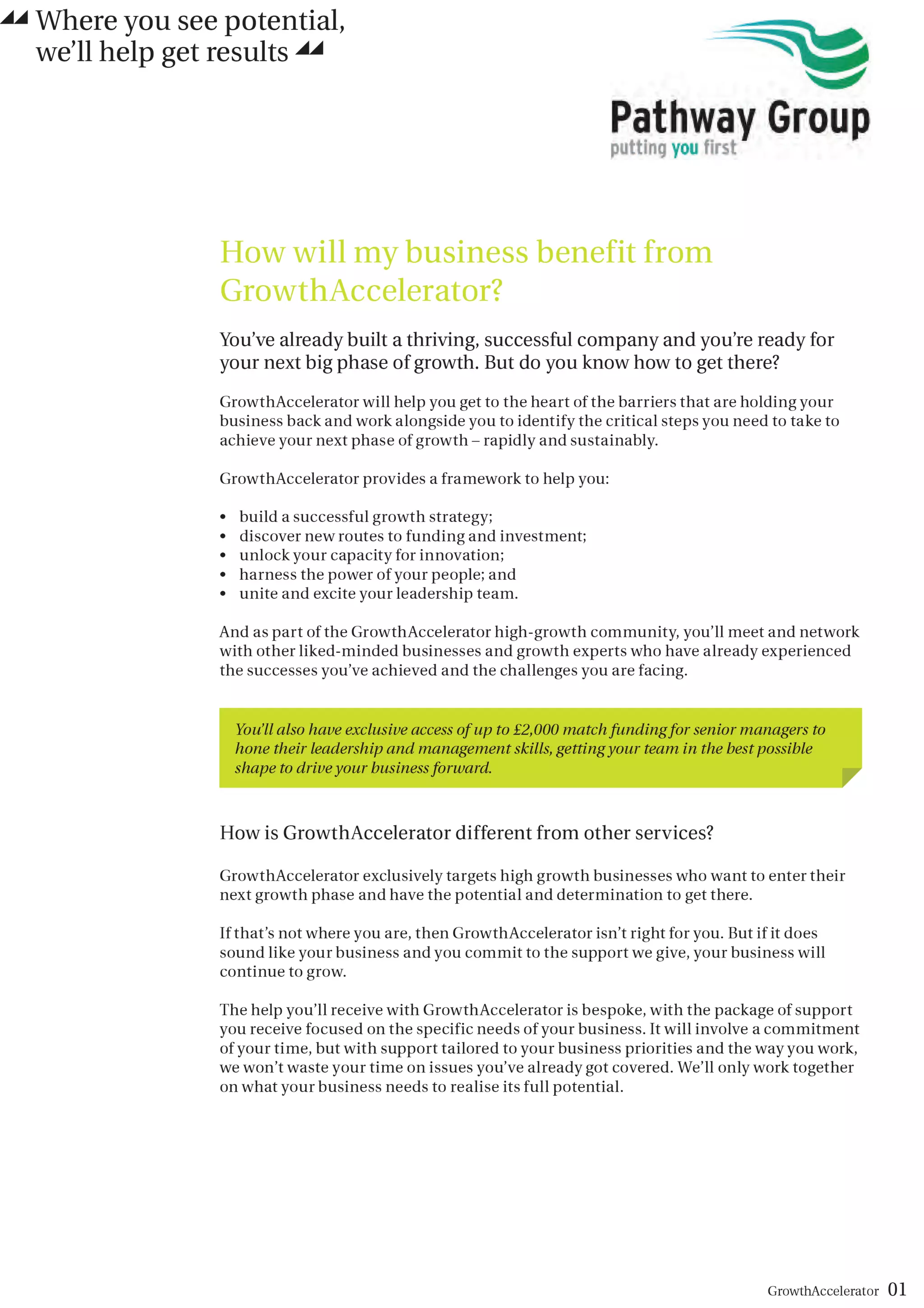 About Growth Accelerator - information about GrowthAccelerator, growth ...