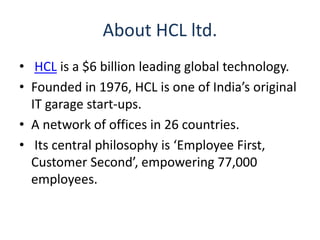 About hcl ltd | PPTX