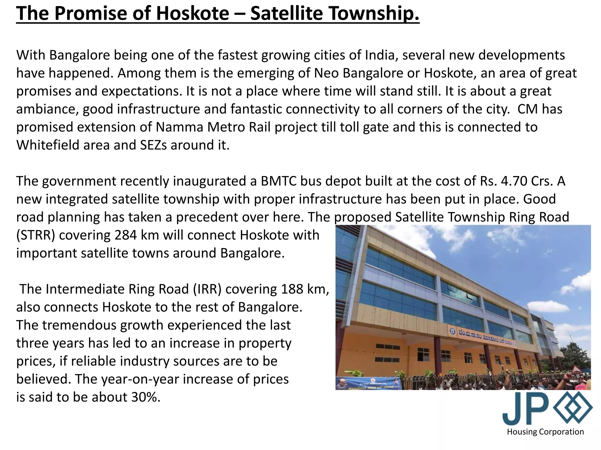About hoskote & developments around it | PDF