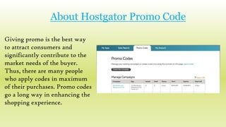 About hostgator promo code | PPT