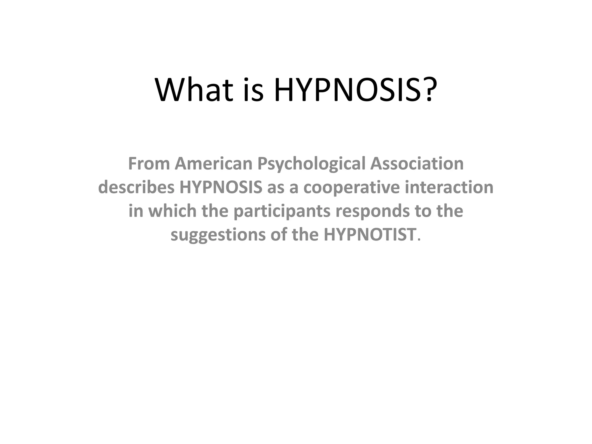 About hypnosis presentation | PPTX