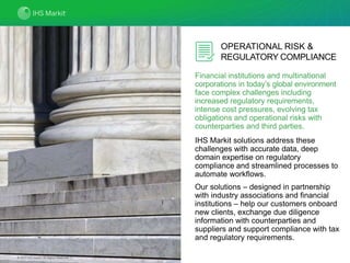 About IHS Markit (2017) | PPT