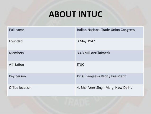 INDIAN NATIONAL TRADE UNION CONGRESS