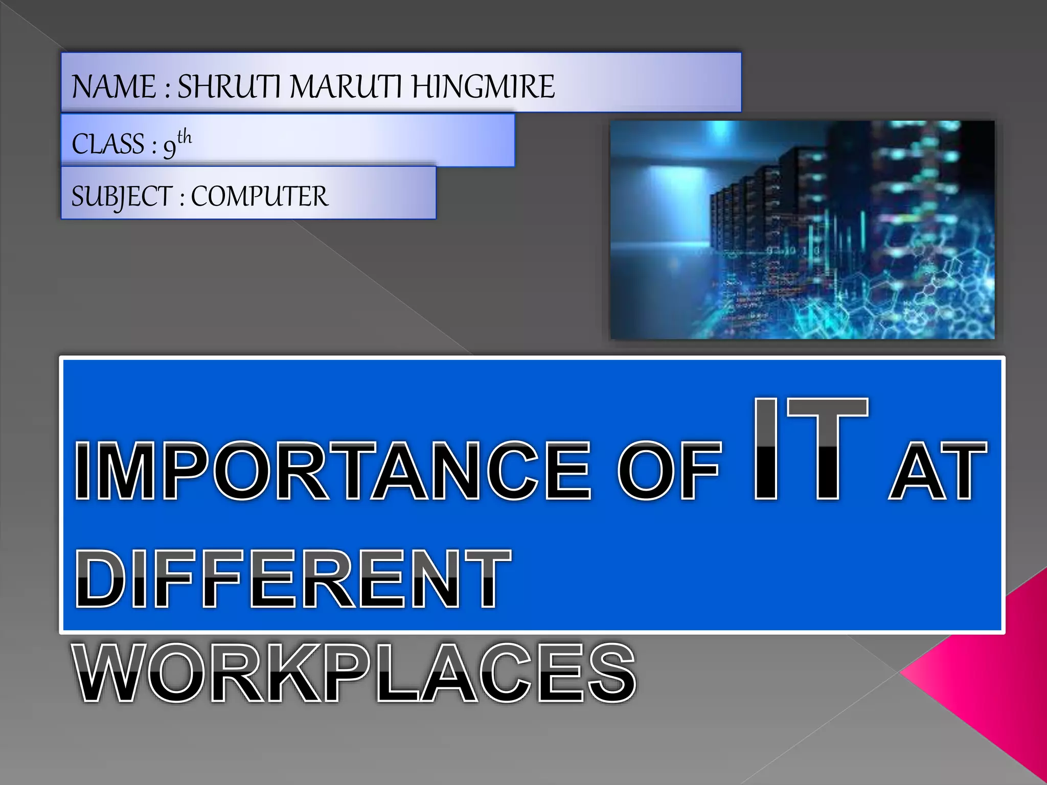 About IT and Applications of IT | PPTX