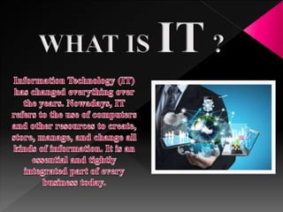 About IT and Applications of IT | PPTX