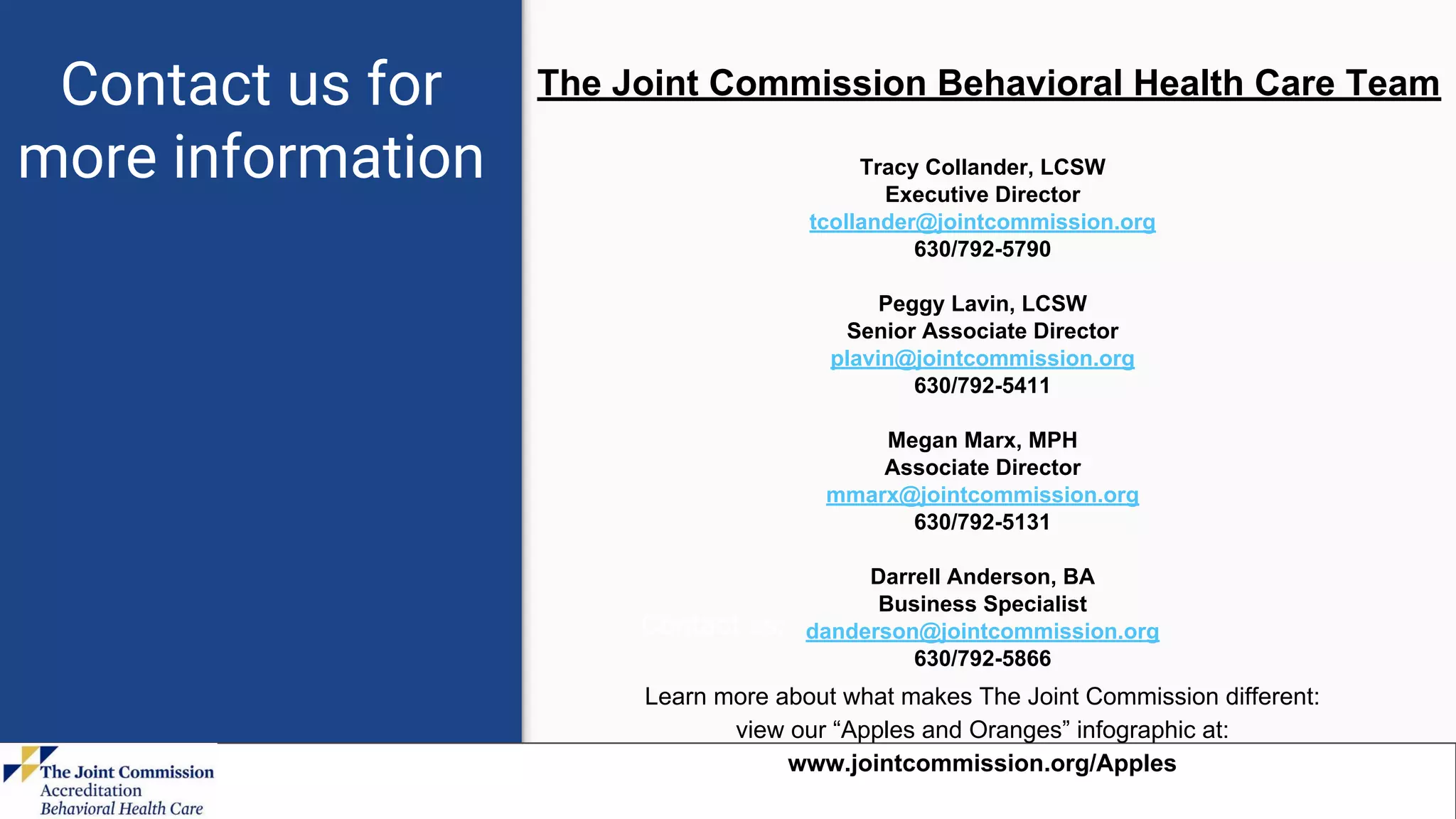 About joint commission behavioral accreditation | PDF