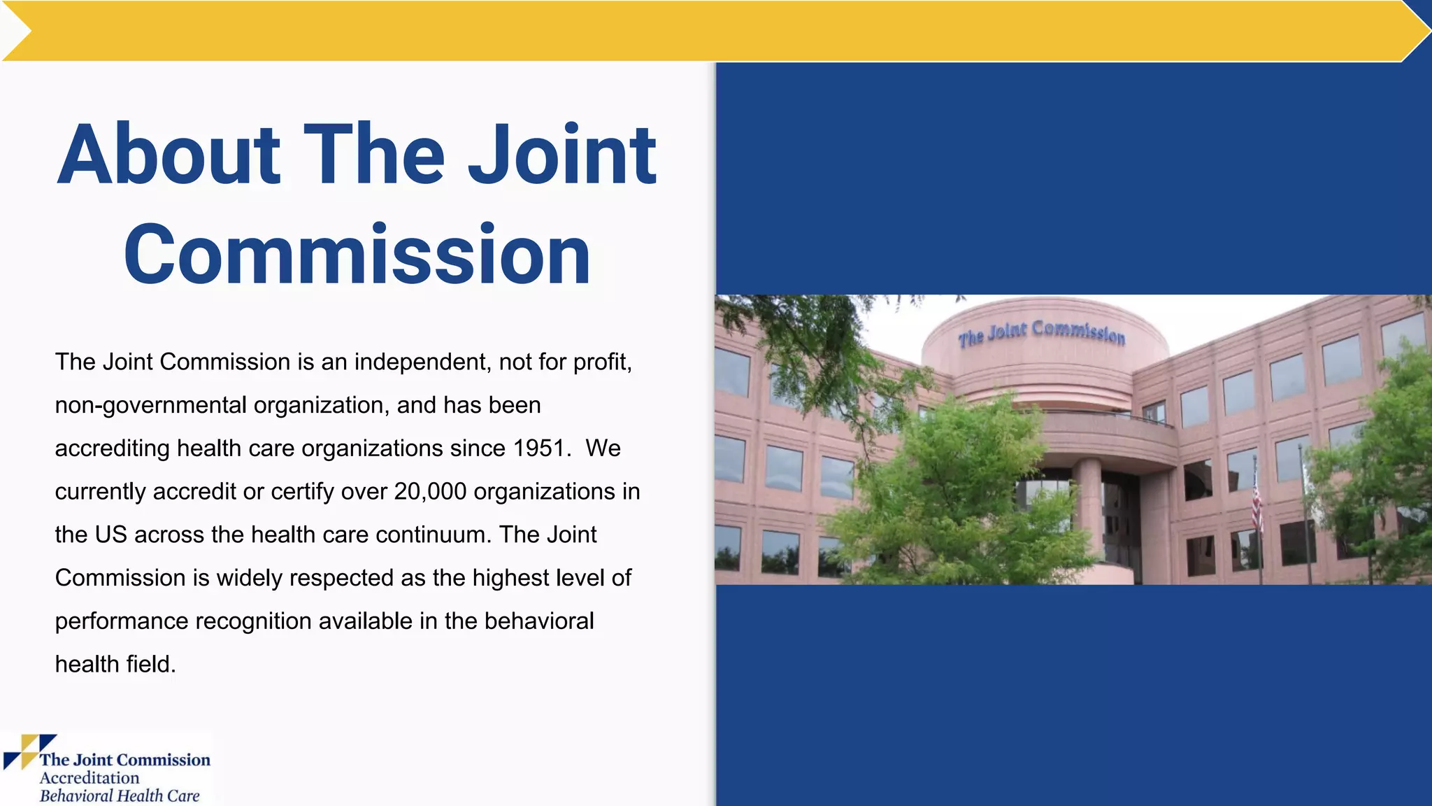 About joint commission behavioral accreditation | PDF