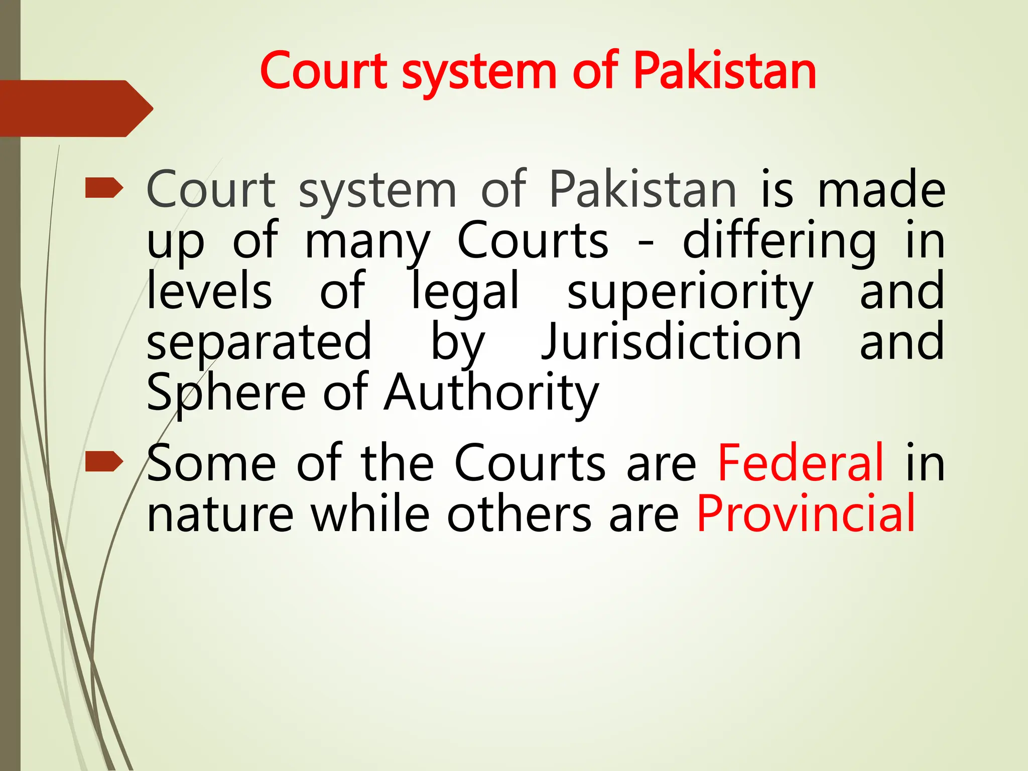 about working of judiciary system in pakistan | PPTX