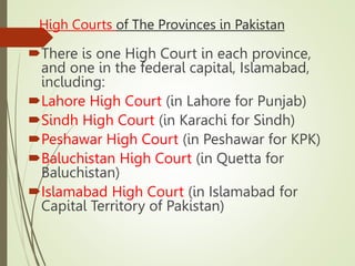 about working of judiciary system in pakistan | PPTX
