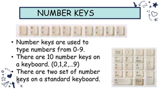 Keyboard modifier keys, shift , Ctrl Alt and windows keys and also ...