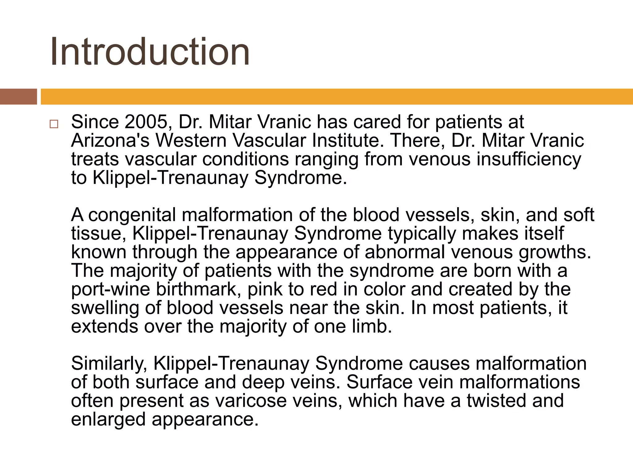 About Klippel-Trenaunay Syndrome | PPTX