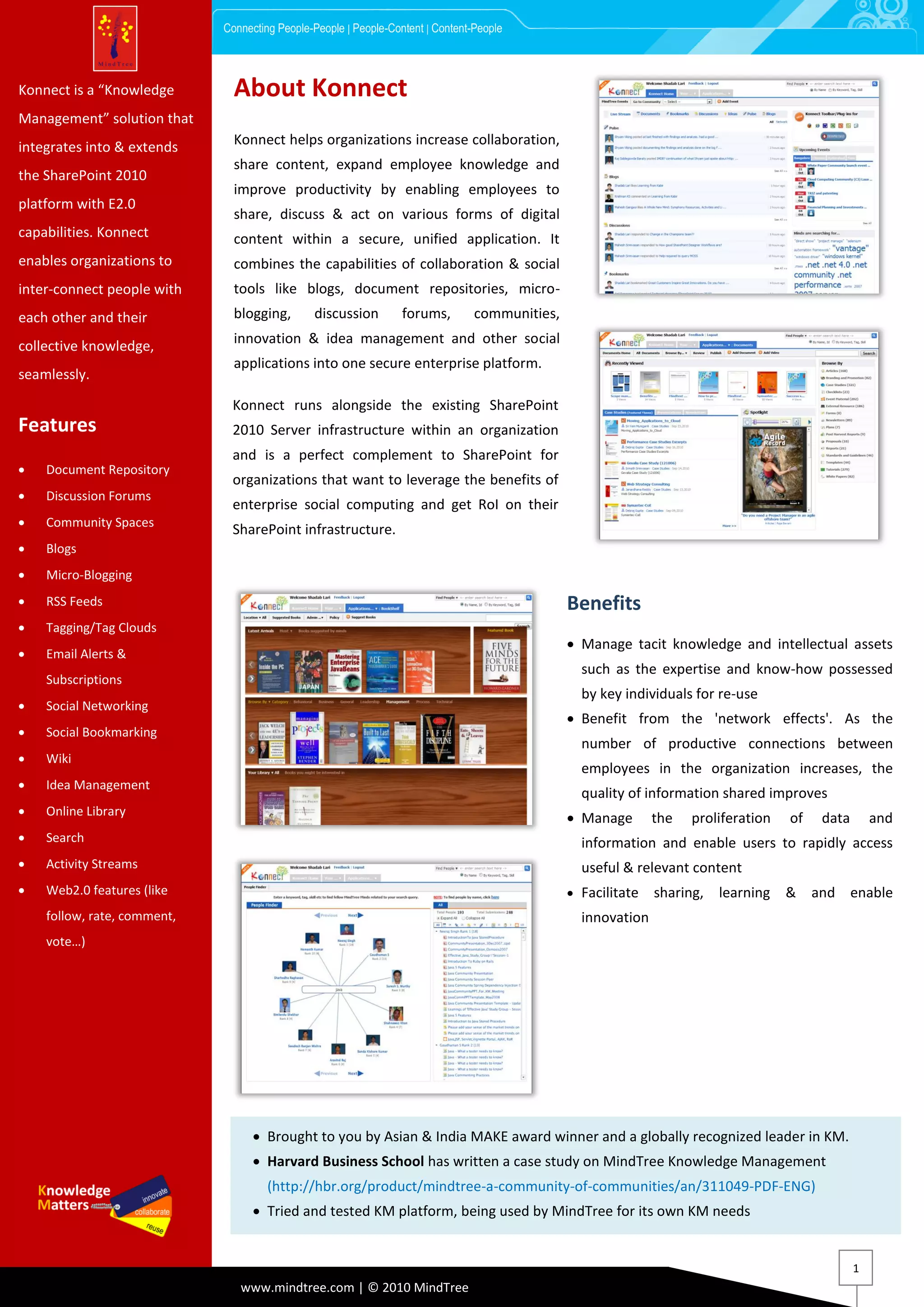 Konnect: MindTree's Social Computing Platform | PDF