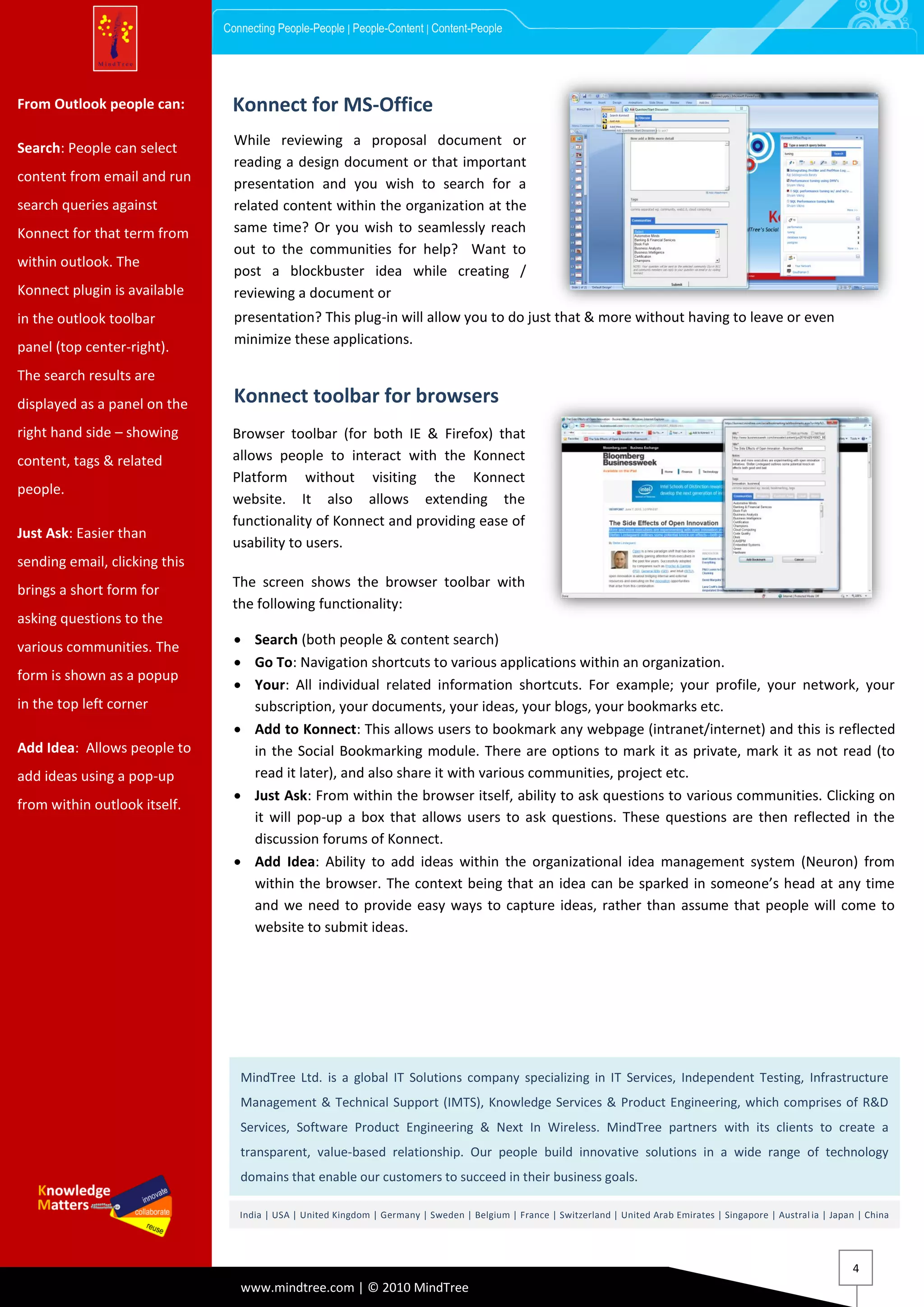 Konnect: MindTree's Social Computing Platform | PDF