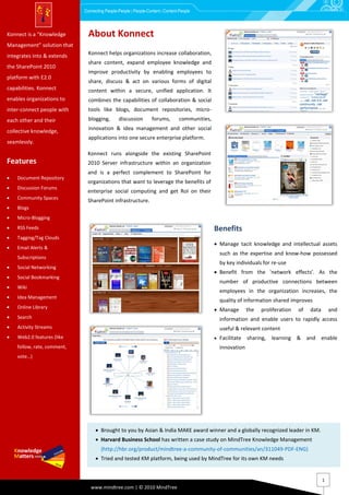 Konnect: MindTree's Social Computing Platform | PDF