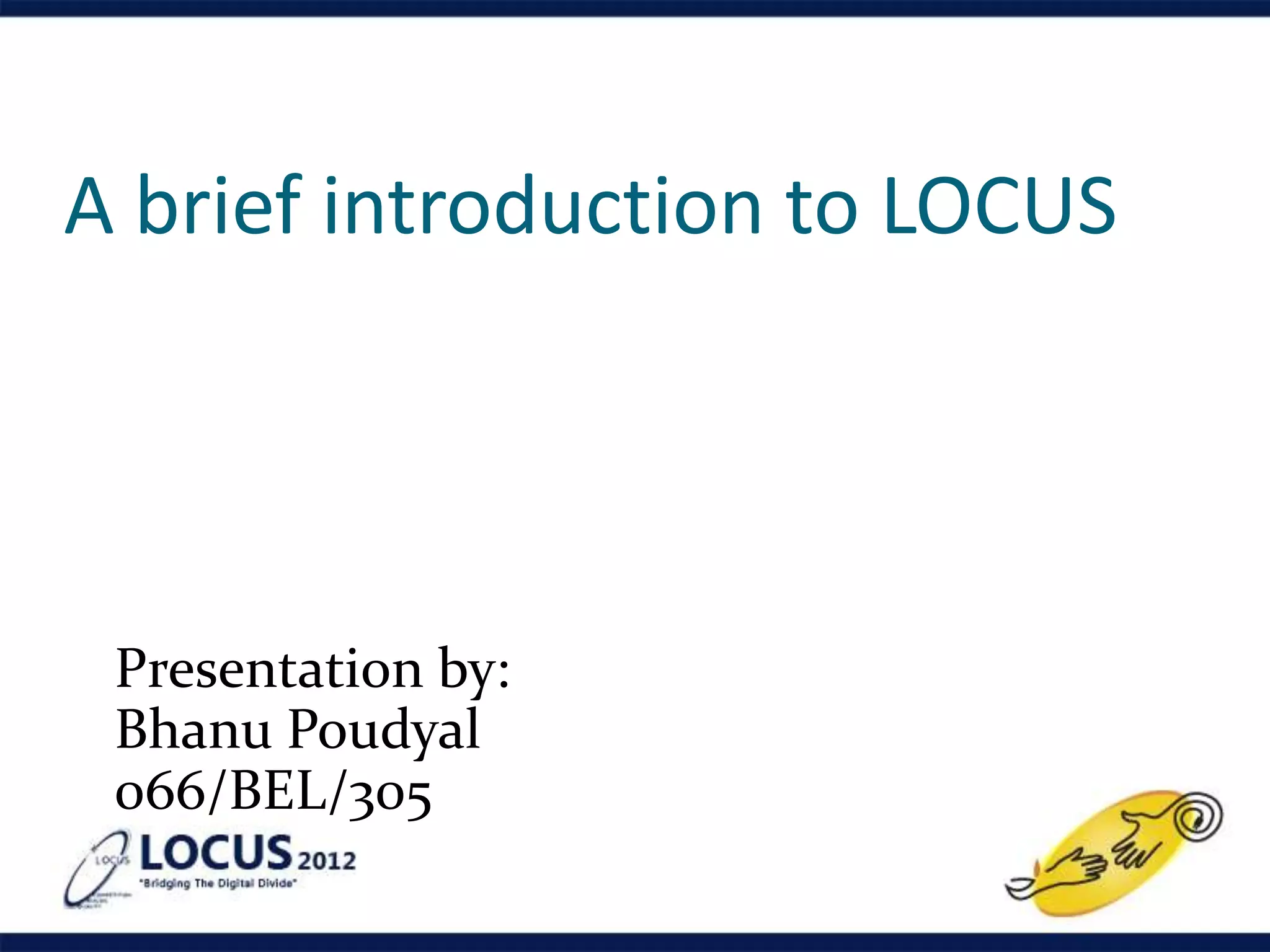 Locus Exhibition Nepal | PPT