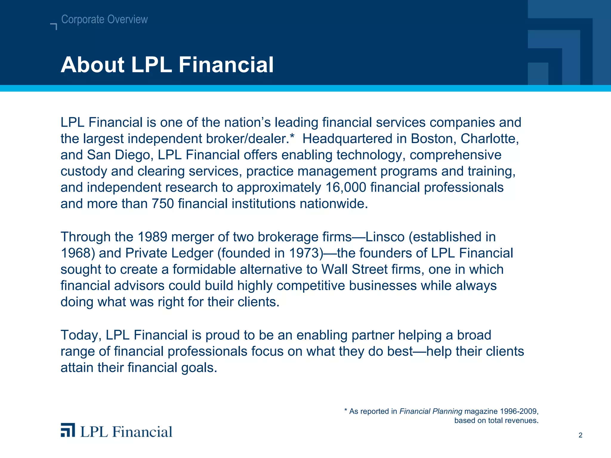 About Lpl Financial Power Point Presentation.Pdf