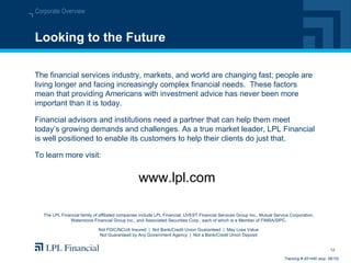 About Lpl Financial Power Point Presentation.Pdf