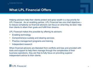 About Lpl Financial Power Point Presentation.Pdf